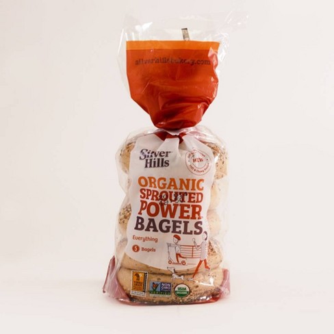 Silver Hills Bakery Organic Sprouted Power Bagels Everything - 14oz/5ct ...