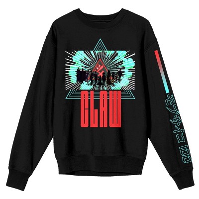 Mob Psycho 100 Crew Neck Long Sleeve Black Fleece Adult Sweatshirt-xxl ...