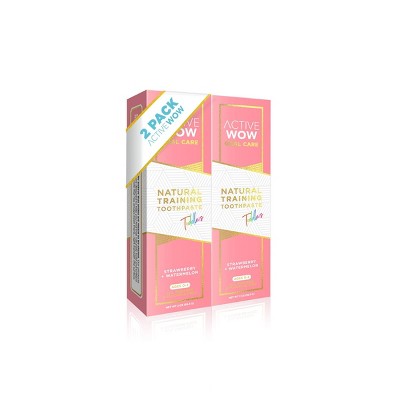 Active Wow Toddlers' Natural Training Toothpaste - 2oz/2pk : Target