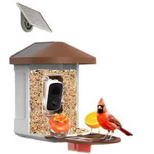 Aoibox Smart AI Bird Feeder Camera 2K HD Night Vision 3 Solar Panels ...