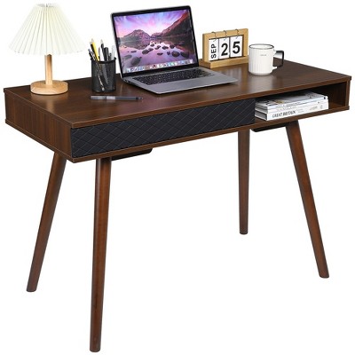 Modern Simple Home Office Desk, Computer Writing Desk With Drawer Solid ...