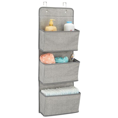 Mdesign Fabric Over Door Hanging Storage Organizer, 3 Pockets, 2 Pack ...