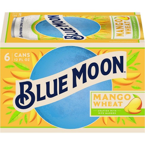 Blue Moon Mango Wheat Ale Beer - 6pk/12 Fl Oz Cans : Target