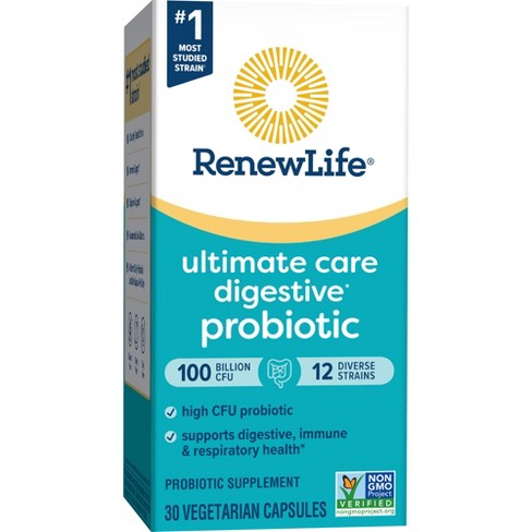 Renew Life Adult Ultimate Care Probiotic, 100 Billion Cfu Per Capsule ...