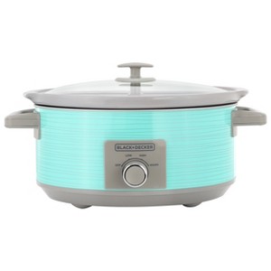 Black and Decker 7 Quart Slow Cooker in Teal with Removable Stoneware ...