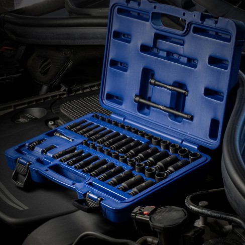 Stark Usa 53pcs 1/4" Dr Deep & Shallow Socket Sae/metric Extension Bar Ratchet : Target