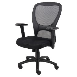 Budget Mesh Task Chair With T-arms Black - Boss Office Products : Target