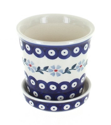 Blue Rose Polish Pottery Blue Violet Flower Pot : Target