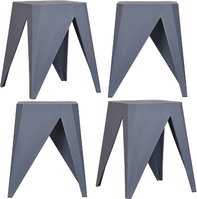 Isl Furnishings Interspaceliving Zuho Multi-use Stool (4, Charcoal ...
