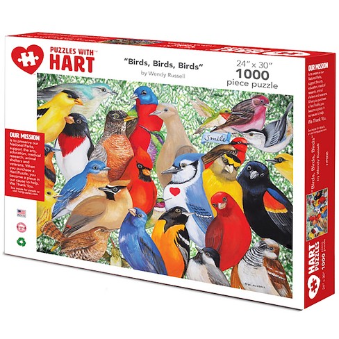 Hart Puzzles Birds, Birds, Birds By Wendy Russell, 24 X 30 1000 Piece ...