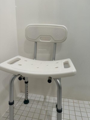 Shower Chair - Includes Back Scrubber & Additional Sponge - Anti Slip ...