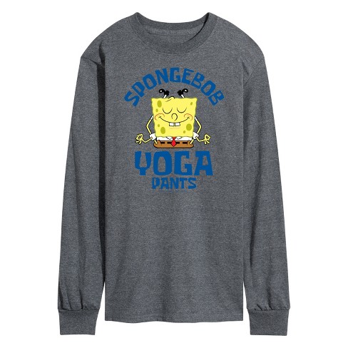 Men's Spongebob Squarepants Spongebob Yoga Pants Long Sleeve Graphic T ...