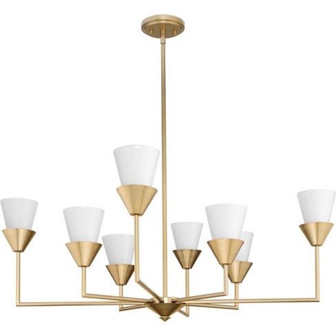 Progress Lighting Pinellas 8-light Chandelier Softgold Finish Opal ...