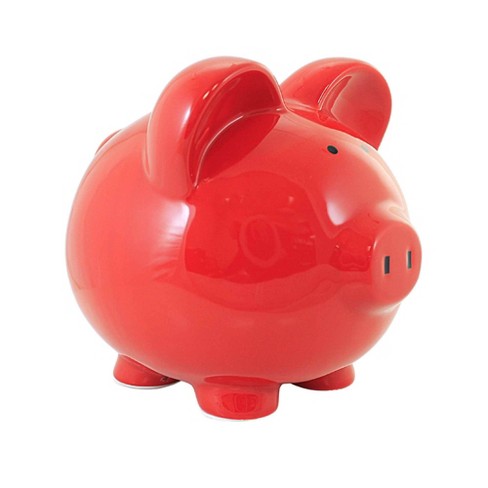Child To Cherish 7.5 Inch Red Big Ear Piggy Bank Money Saving ...
