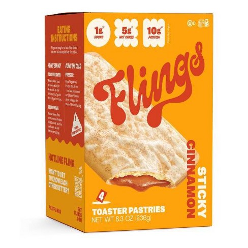 Flings Cinnamon High Protein Keto Toaster Pastries - 8.3oz / 4ct : Target