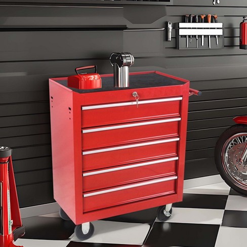 Nicbex 5-drawer Rolling Tool Chest Cabinet Mobile Tool Cart With Wheels ...