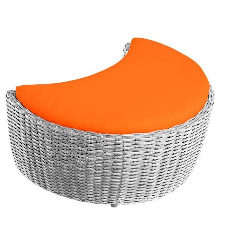 Jiallo Romantic Collection Outdoor Harvest Moon Shape Ottoman : Target