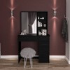 Astrid Makeup Vanity Black - Boahaus: Modern Desk With Mirror, 6 ...