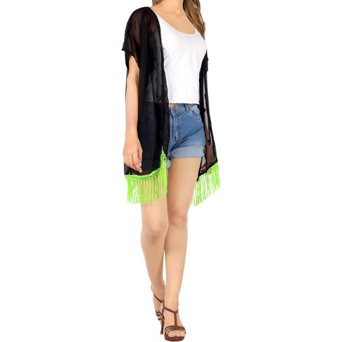 La Leela Womens Summer Vacation Beachwear Short Bathing Suit Cardigan ...