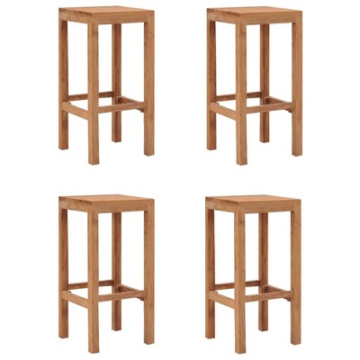 Vidaxl Bar Stools 2 Pcs Solid Wood Teak : Target