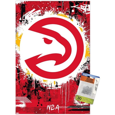 Trends International Nba Atlanta Hawks - Maximalist Logo 23 Unframed ...