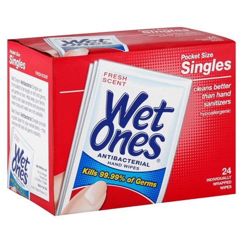 Wet Ones Antibacterial Hand Wipes Singles - Fresh Scent - 24ct : Target