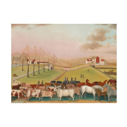 Trademark Fine Art - Masters Collection The Cornell Farm Edward Hicks ...