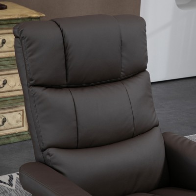 Homcom Massage Recliner Chair With Ottoman, Swivel Recliner And ...