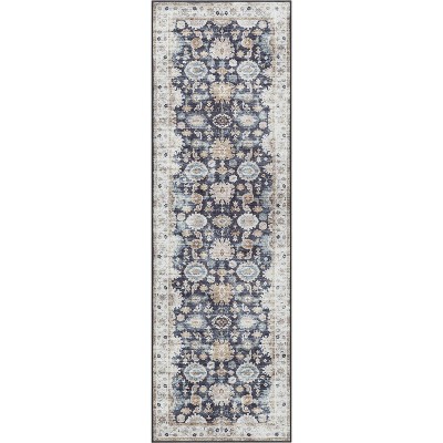 Well Woven Patras Black Vintage Oriental Medallion 2'3" X 7'3" Runner Rug : Target