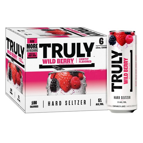 Truly Wild Berry Hard Seltzer - 6pk/12 Fl Oz Slim Cans : Target