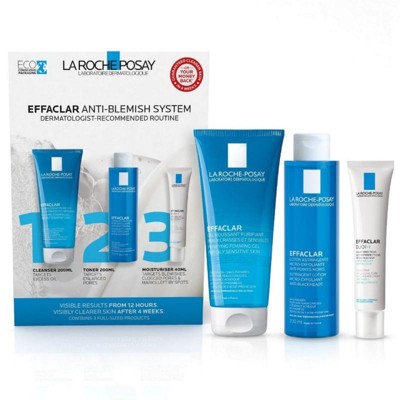 La Roche Posay Effaclar Dermatological Acne Treatment 3-step System Kit ...