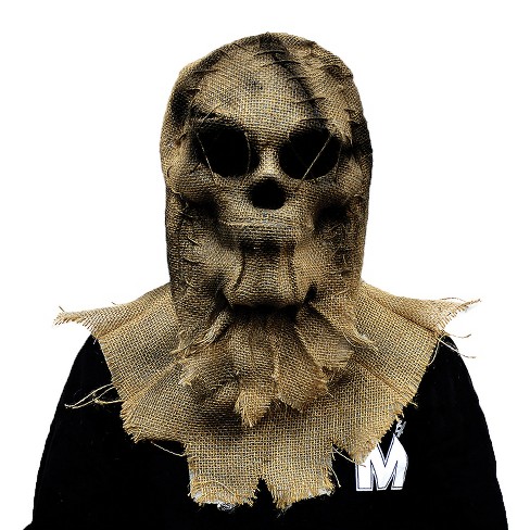 Halloween Express Adult Scarecrow 2 Burlap Costume Mask - - Beige : Target