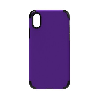 Verizon Rubberized Slim Case For Iphone Xr - Purple/black : Target
