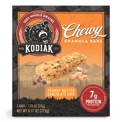 Kodiak Peanut Butter Chocolate Chip Granola Bars - 6.17oz/5ct : Target