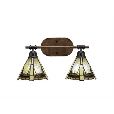 Toltec Lighting Blacksmith 2 - Light Vanity In Painted Wood/dark ...