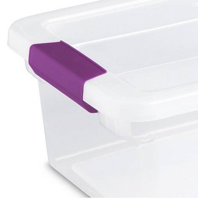 Sterilite 15 Qt Clearview Latch Storage Box Stackable Bin With Latching ...