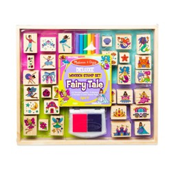 Melissa & Doug Wooden Stamp Set, Favorite Things - 26 Wooden Stamps, 4 ...