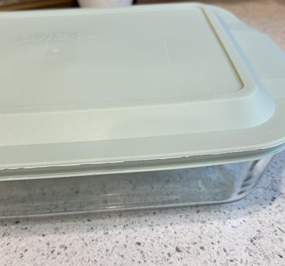 Pyrex 9"x13" Glass Deep Casserole Dish With Lid Sage Green : Target