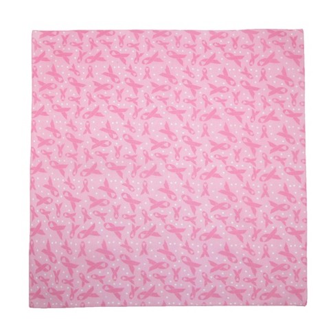 Ctm Women's Cotton Pink Ribbon Breast Cancer Awareness Bandanas : Target