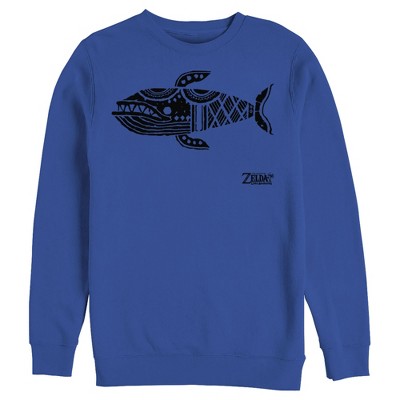 Men's Nintendo Zelda Retro Link Kanji Portrait Sweatshirt - Navy Blue ...