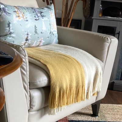 60"x50" Color Block Faux Cashmere Throw Blanket : Target