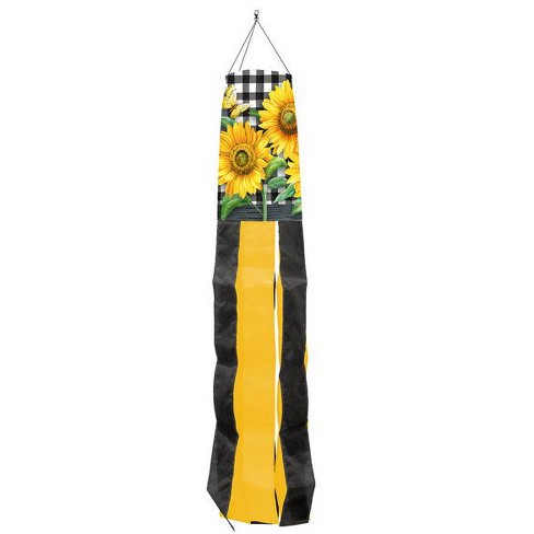 Briarwood Lane Everyday Checkered Sunflowers Summer Windsock Wind ...