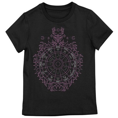 Dragon Adventures Linework Dragon Zodiac Wheel Crew Neck Short Sleeve ...