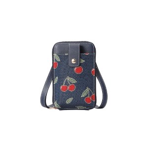 Signare London Cherry Denim Blue Smart Phone Crossbody Bag : Target
