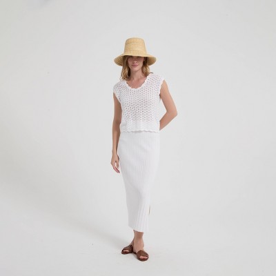Women's Crochet Sweater Skirt - A New Day™ White S : Target