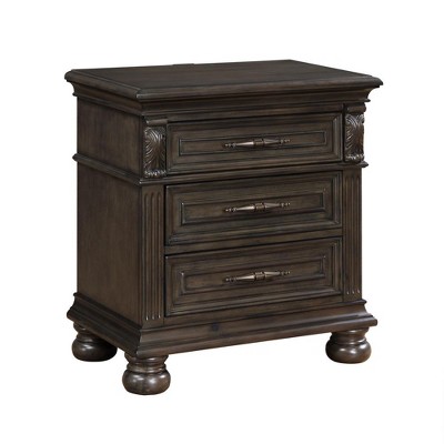 New Classic Furniture,balboa Nightstand W/usb -walnut : Target