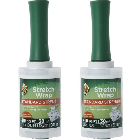 Duck Stretch Wrap, Clear, 5" X 1,000' Roll, 2 Rolls : Target