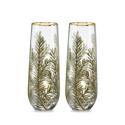 Woodland Stemless Champagne Flute Set By Twine Living® : Target