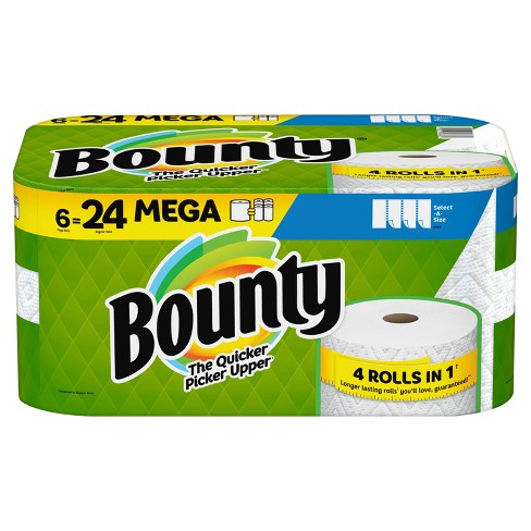 Bounty Select-a-size Paper Towels - 6 Mega Rolls : Target
