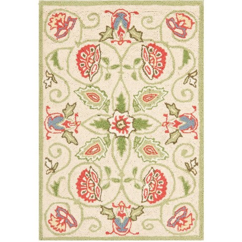 Chelsea Hk330 Hand Hooked Accent Rug - Beige/green - 1'8"x2'6 ...